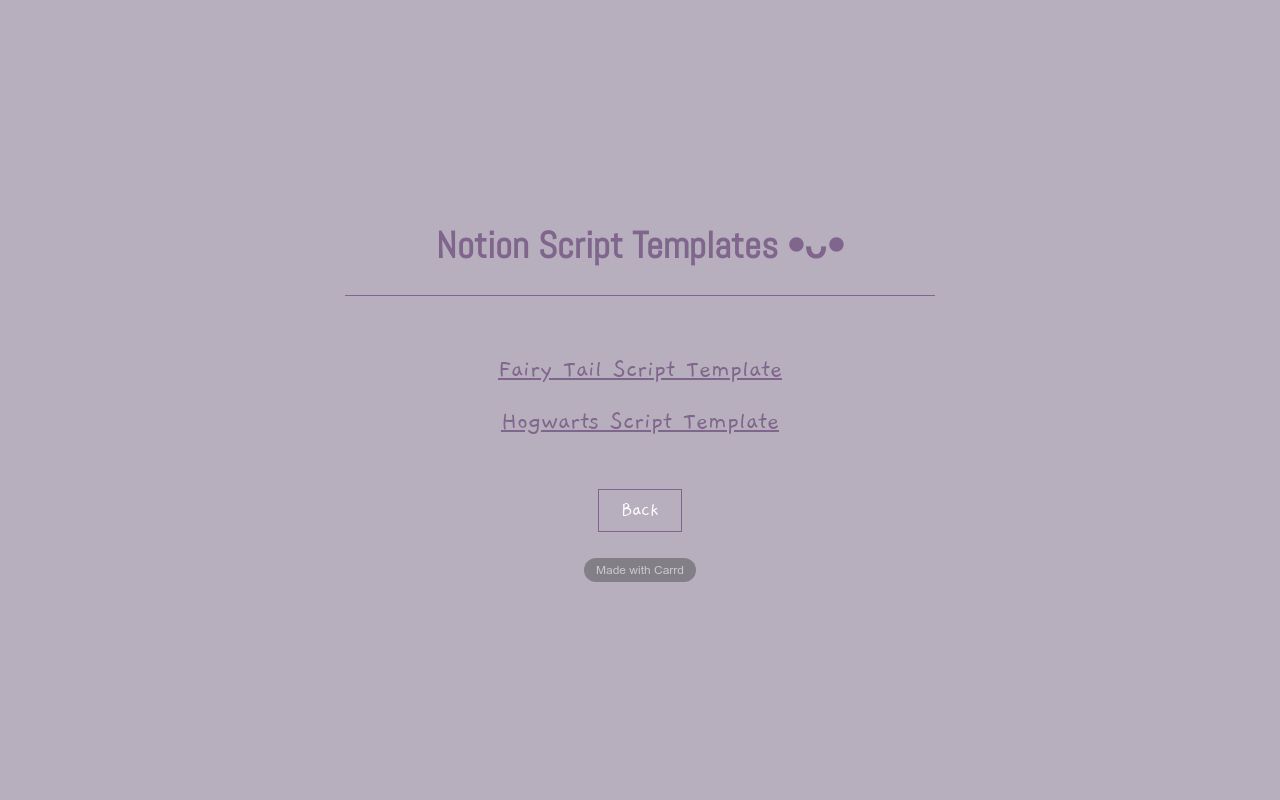 Notion Script Templates
